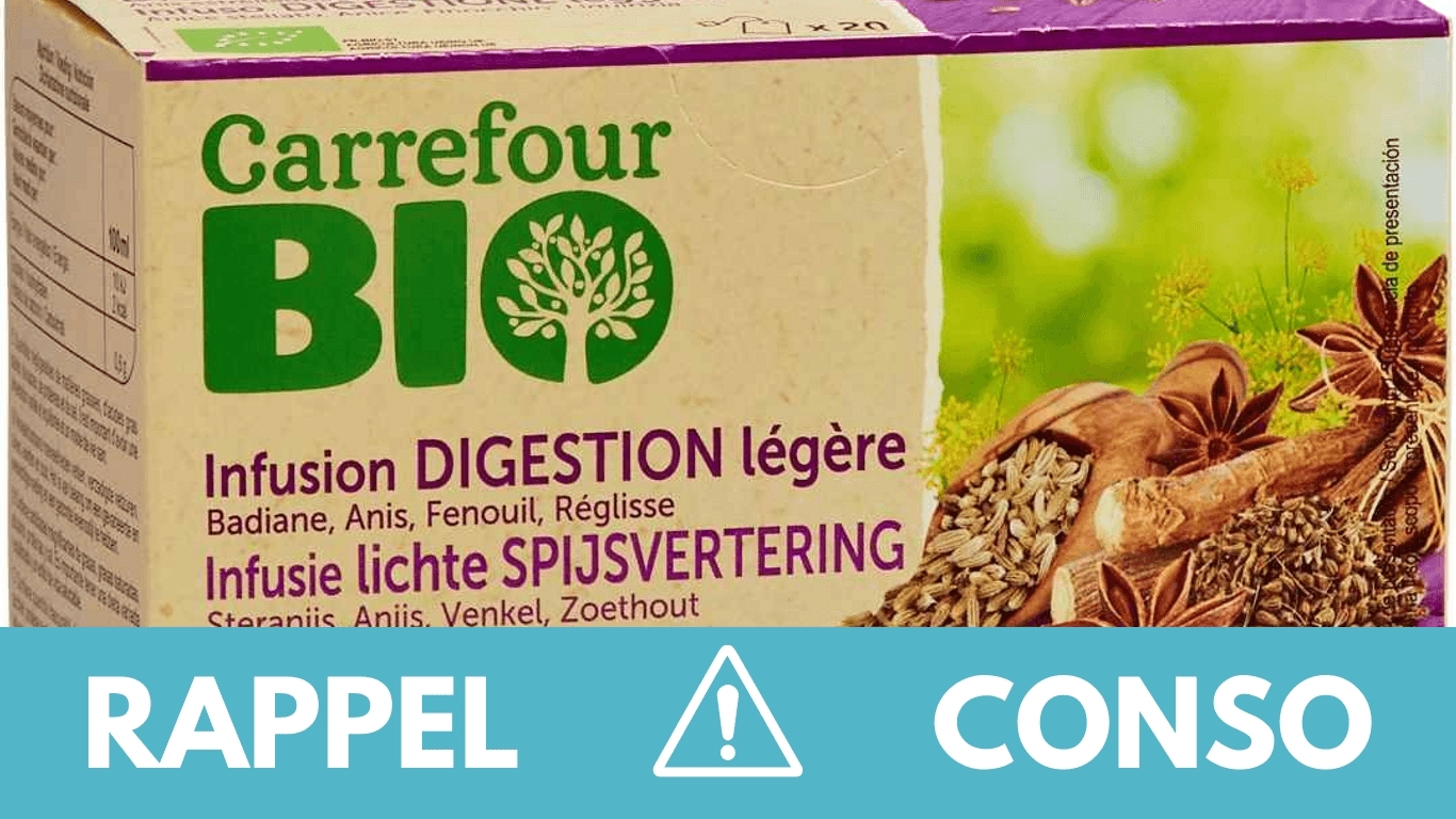 Rappel produit : cette infusion vendue chez Carrefour ne doit plus être ...